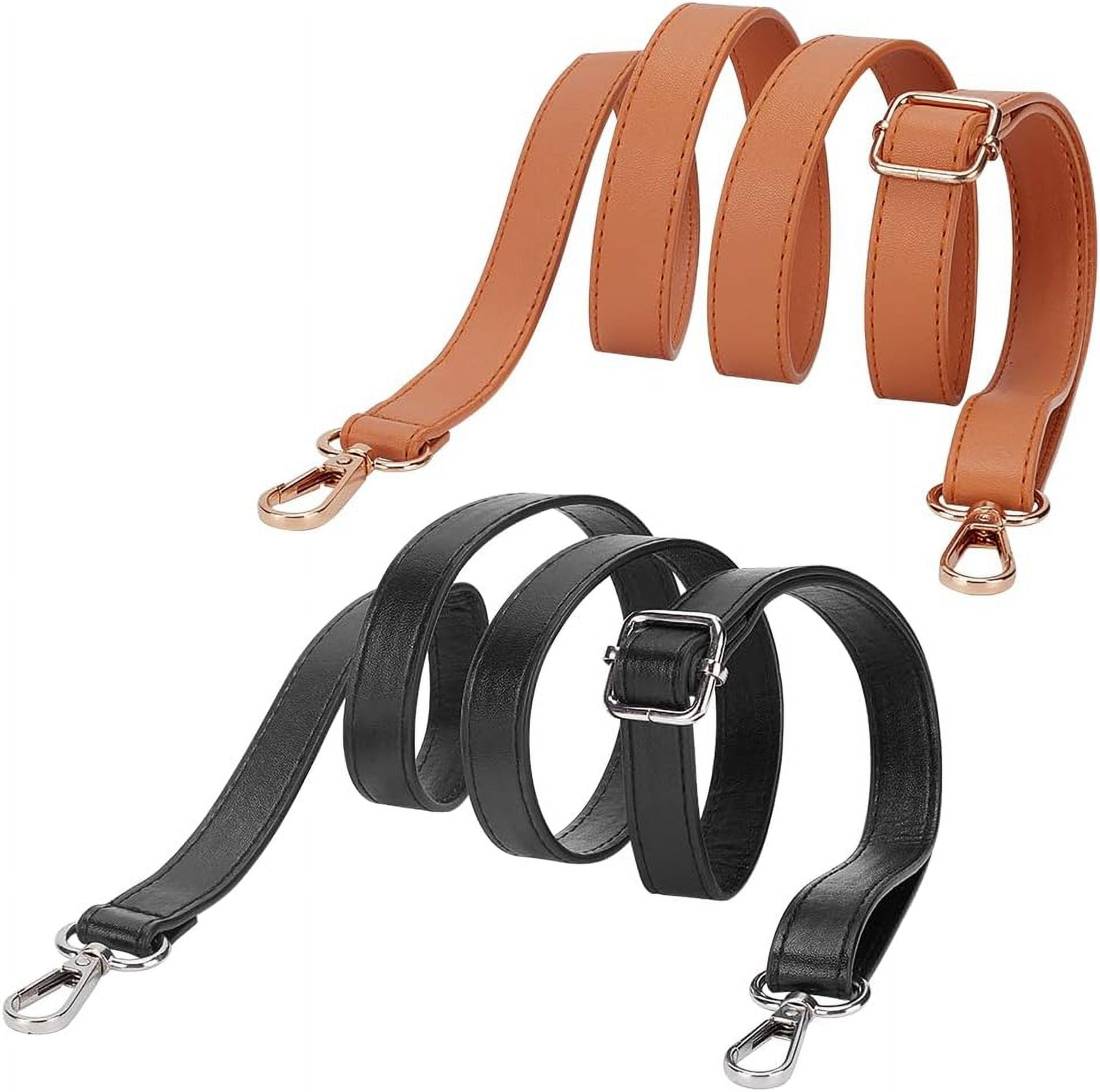 2Pcs 2 Colors PU Imitation Leather Adjustable Bag Straps with Alloy ...