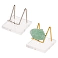 2Pcs 2 Colors Square Transparent Acrylic Mineral Display Stands Rough ...