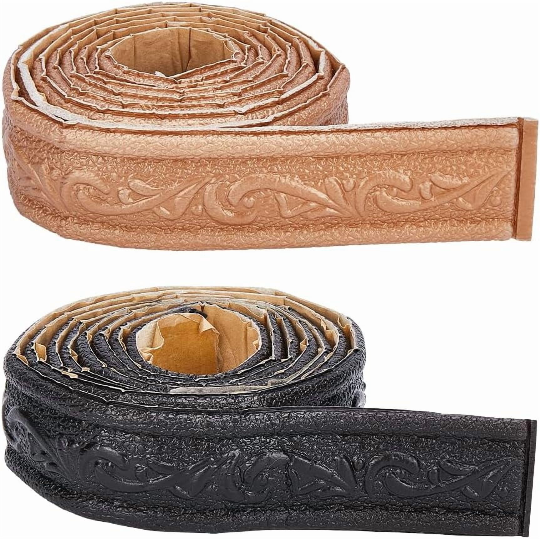 2Pcs 2 Colors Wall Molding Trim Black Brown Peel and Stick Self ...