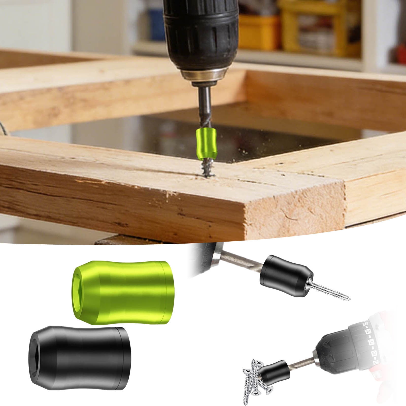 2Pcs 2 Pcs Strong Screw Ring 1/4 Inch/ 6.35 Mm Universal Screw Ring Bit ...