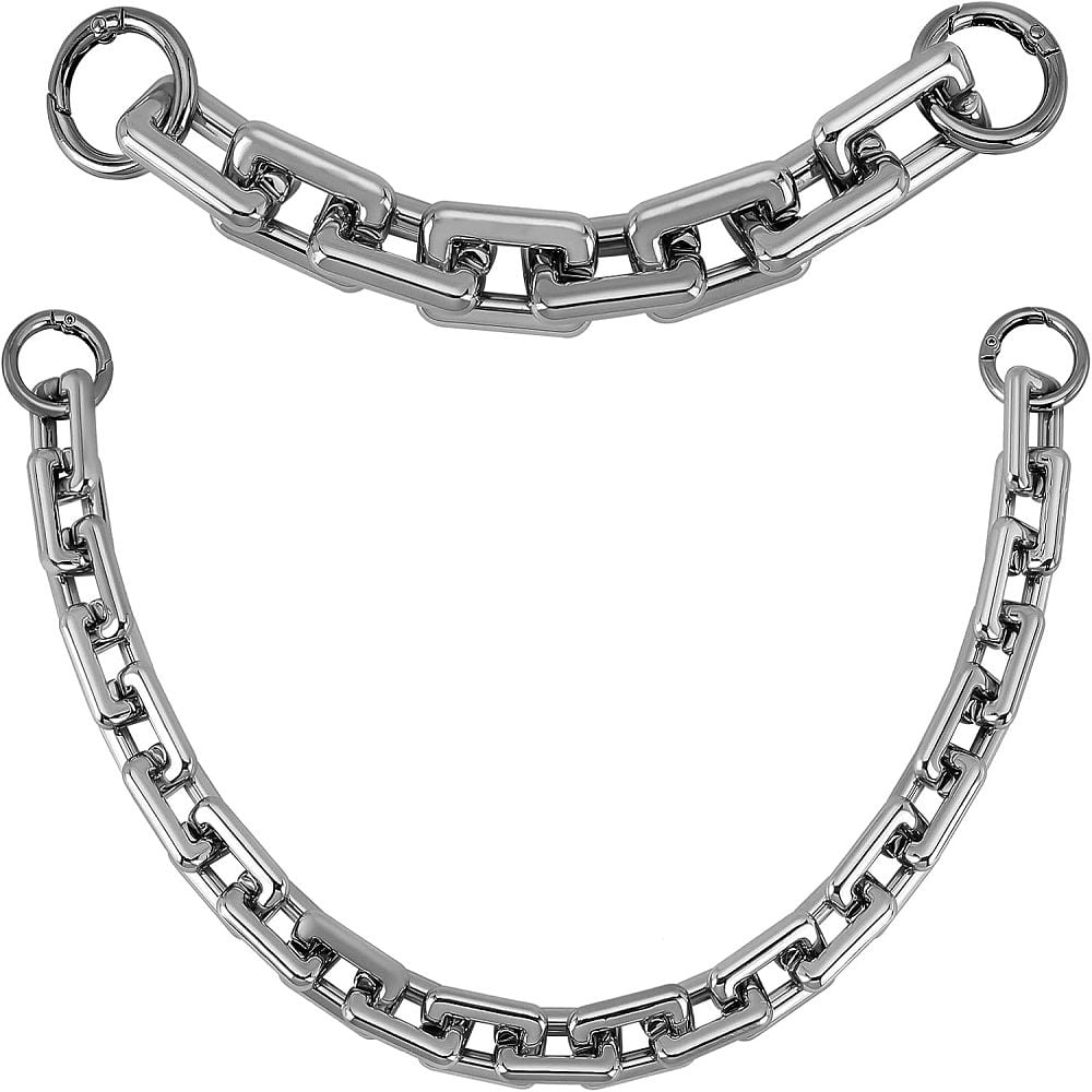 2Pcs 2 Sizes 7.24/17.95 Inch Arylic Bag Chain DIY Flat Chain Strap ...