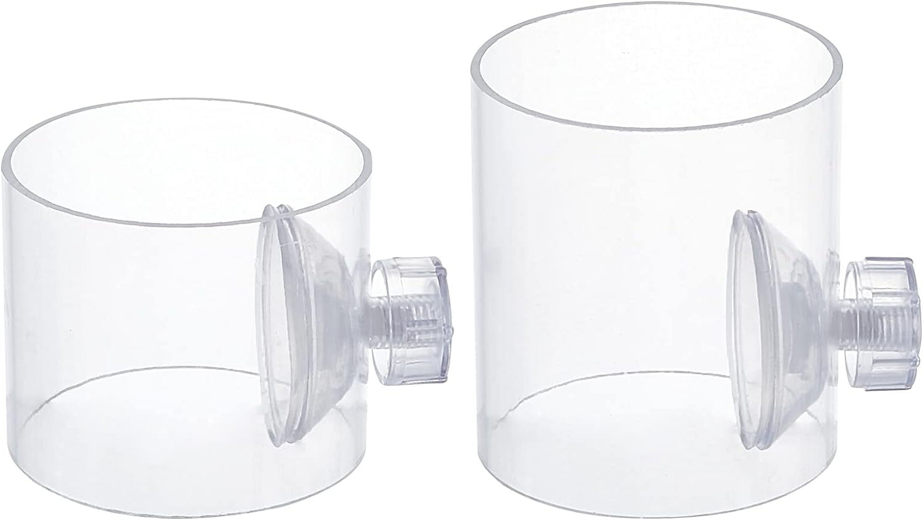 2Pcs 2 Sizes Transparent Acrylic Aquarium Shrimp Food Feeder Tube Fish ...