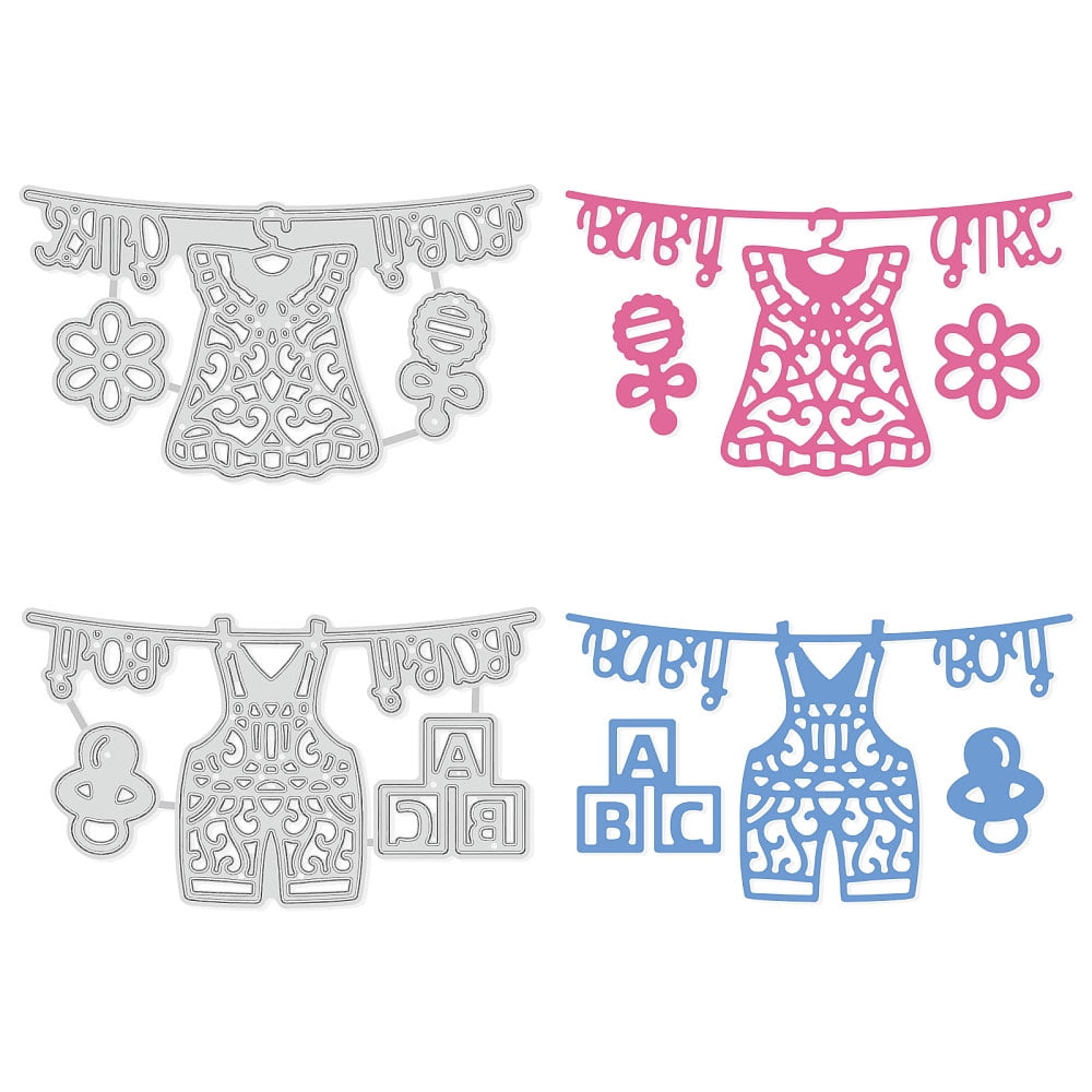 2Pcs 2 Style Carbon Steel Cutting Dies Stencils for DIY Scrapbooking ...