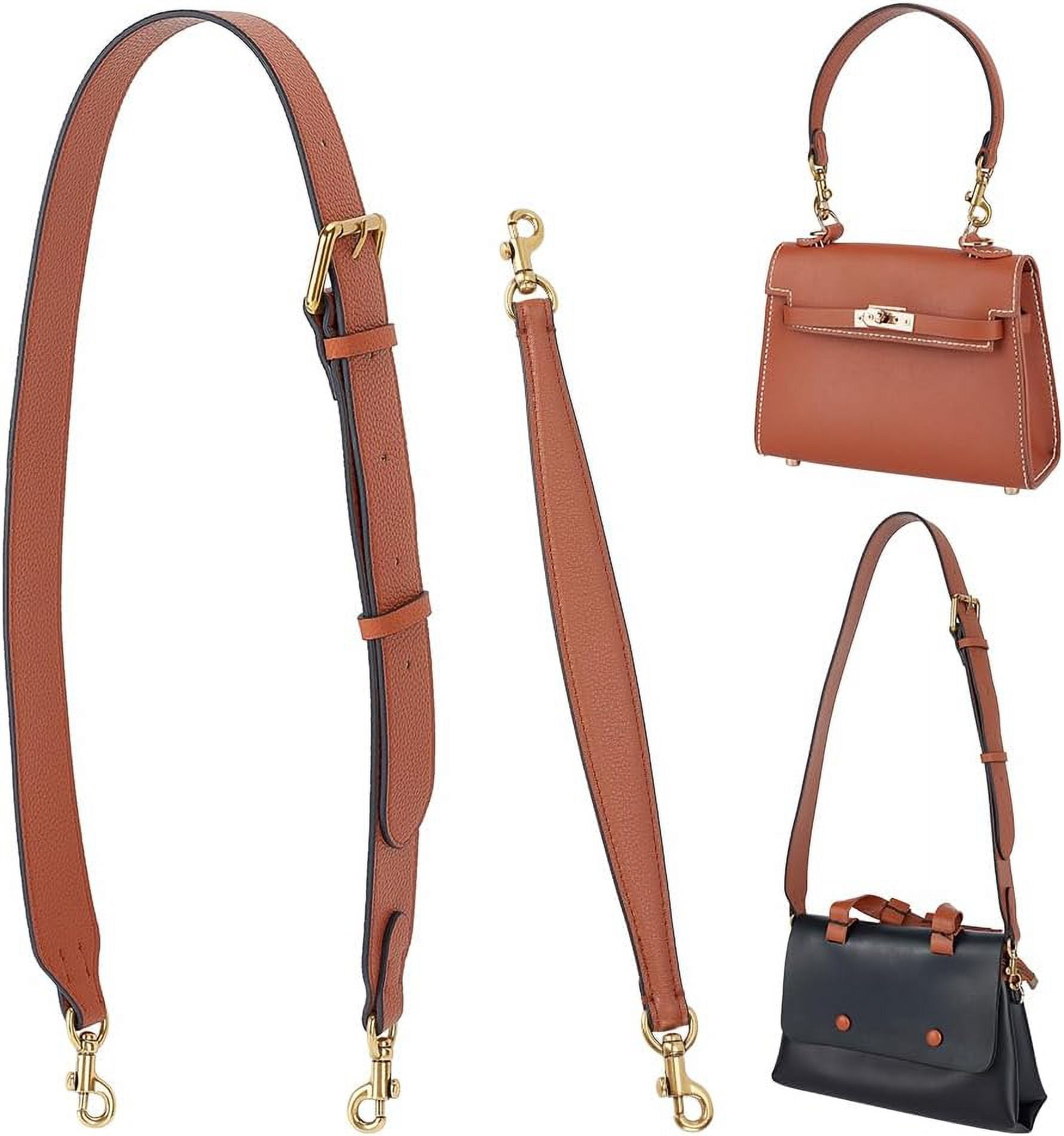 2Pcs 2 Style Cowhide Leather Bag Handles with Alloy Swivel Eye Bolt ...