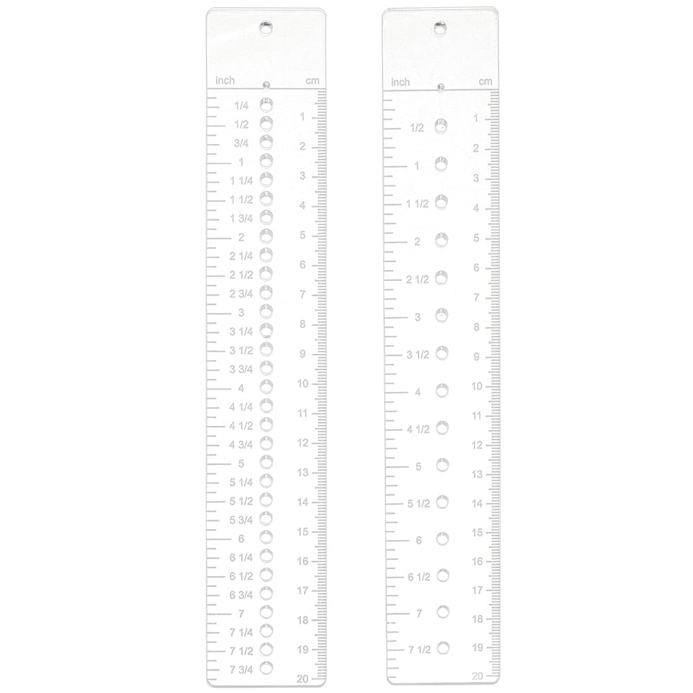 2Pcs 2 Styles Acrylic Rulers Sewing Tool Supplies Rectangle Clear ...