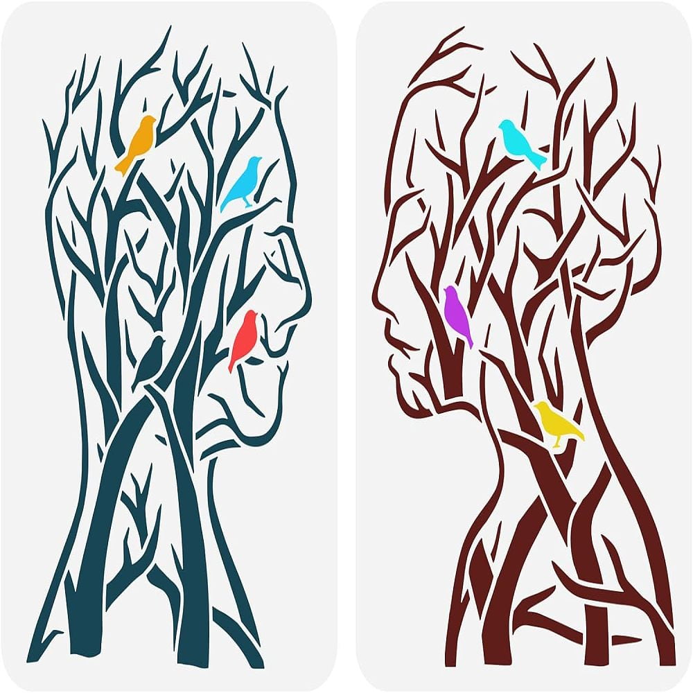2Pcs 2 Styles Environmental Protection Theme Plastic Drawing Painting ...