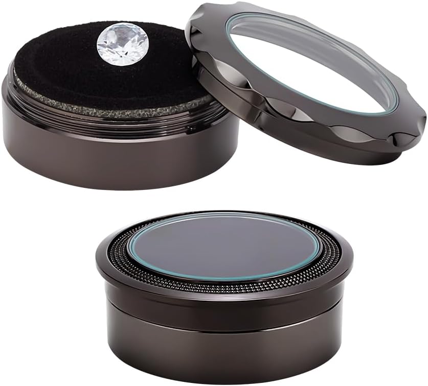 2Pcs 2 Styles Stainless Steel Loose Diamond Storage Boxes Small Gems ...