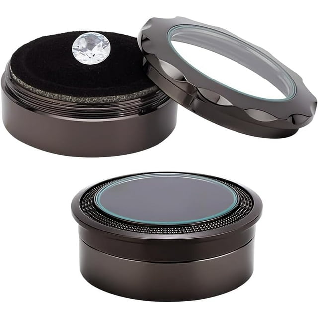 2Pcs 2 Styles Stainless Steel Loose Diamond Storage Boxes Small Gems ...