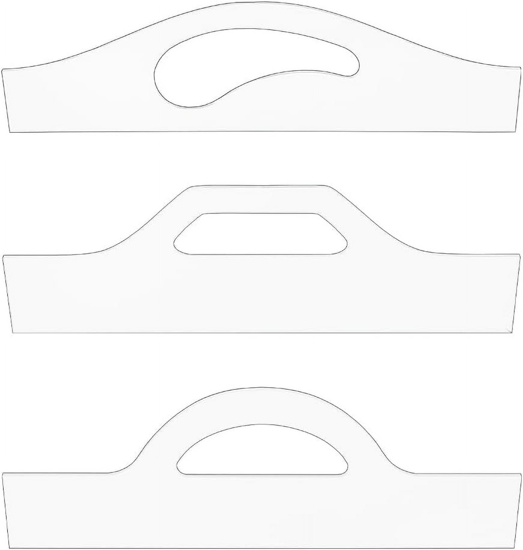 2Pcs 2 Styles Transparent Acrylic Router Templates Clear Acrylic Handle ...