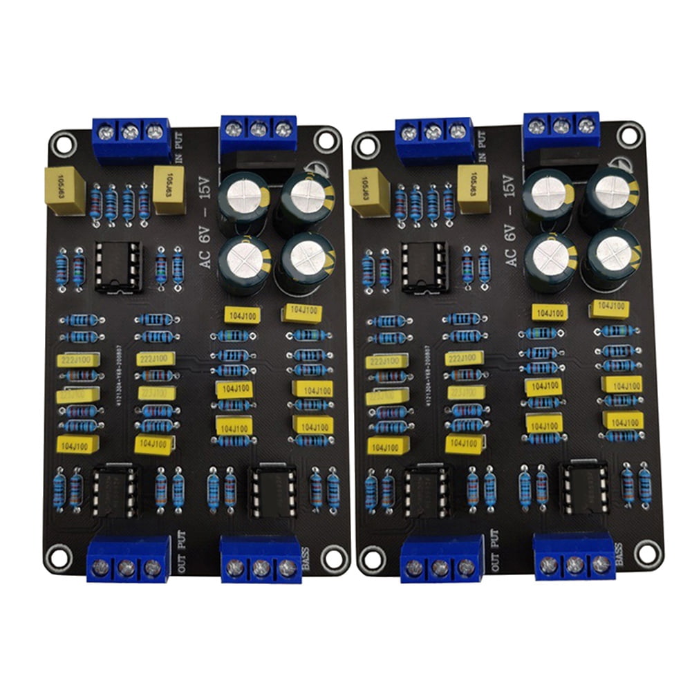 2Pcs 2 Way Active Crossover Filter Treble Bass Audio Speaker Frequency ...