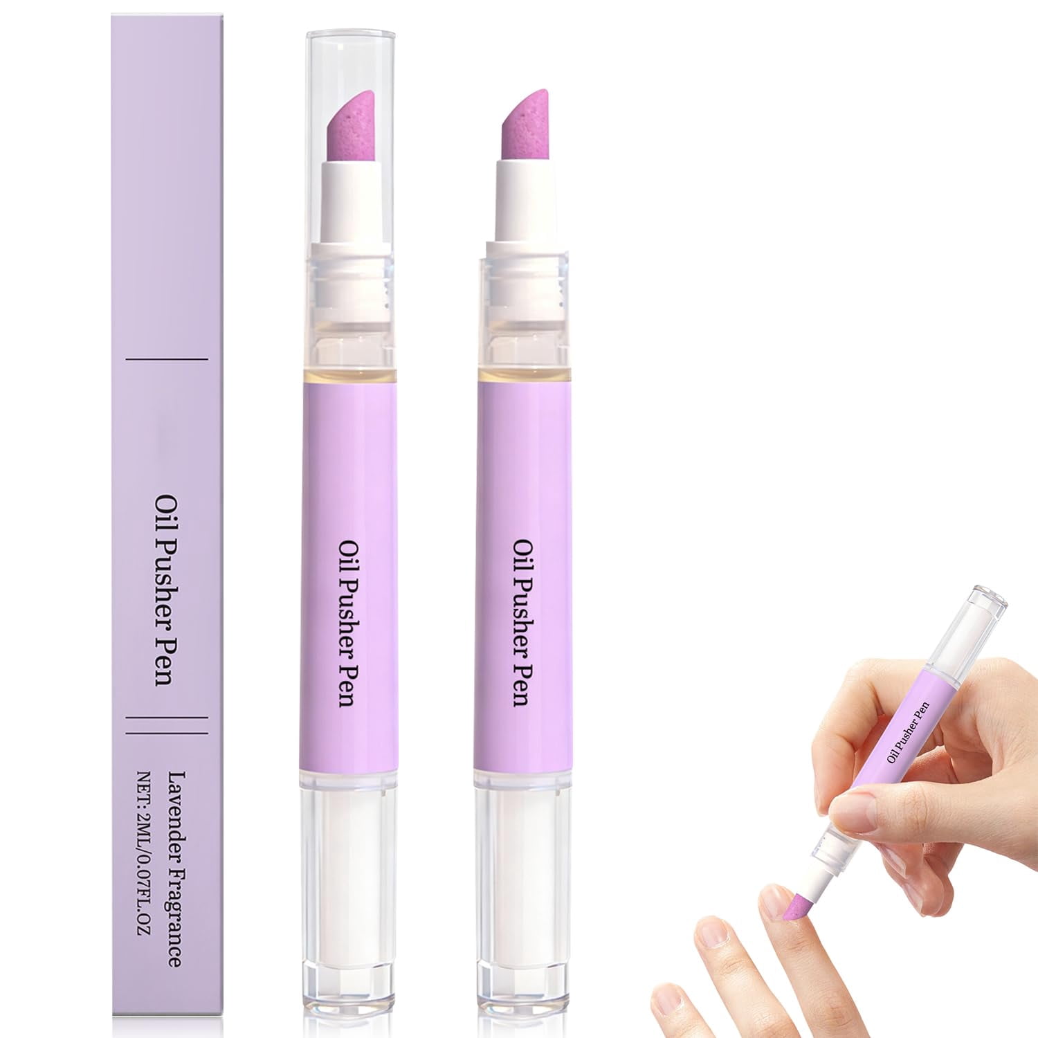 2Pcs 2-in-1 Cuticle Oil Pusher Pen,2026 New Ceramic Cuticle Pusher ...