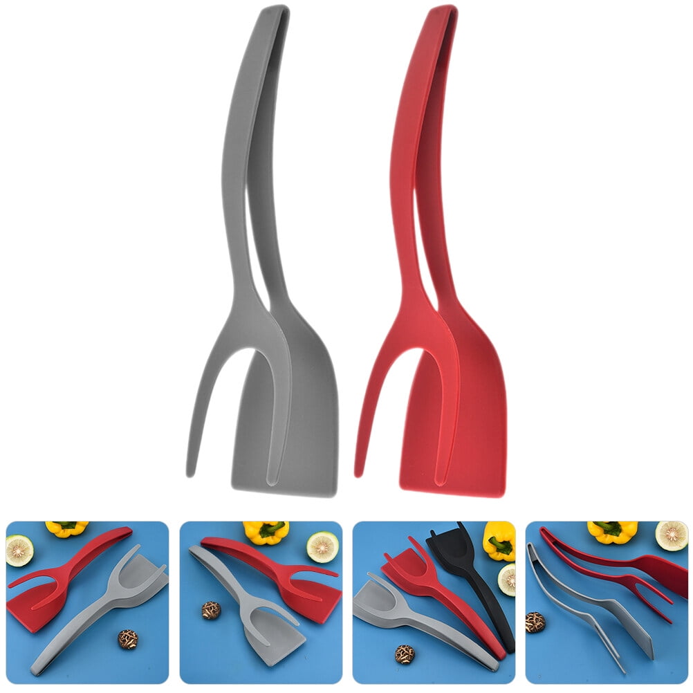 2Pcs 2 in 1 Grip and Spatula Tong, Egg Flipper Spatula, Multi-purpose ...