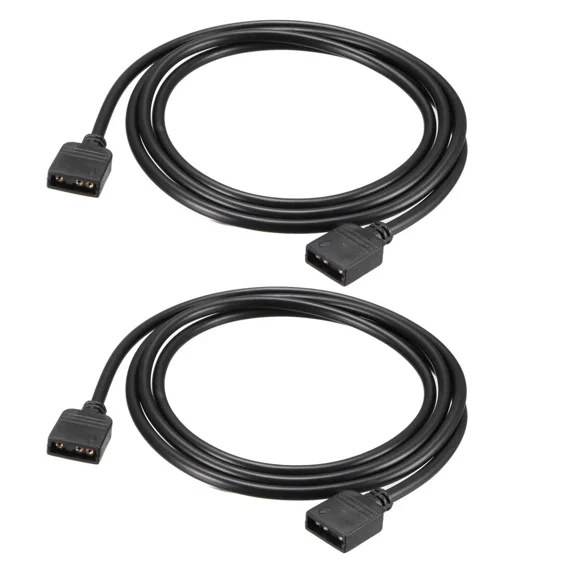 2Pcs 20" Argb Splitter Cable Female To Female 3 Pin Extension Connector ...