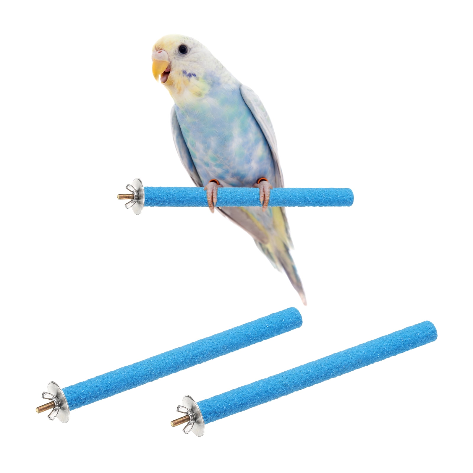 2Pcs 20 x 1.8 cm (L x W) Wood Perch Stand Colorful Paw Grinding Stick ...