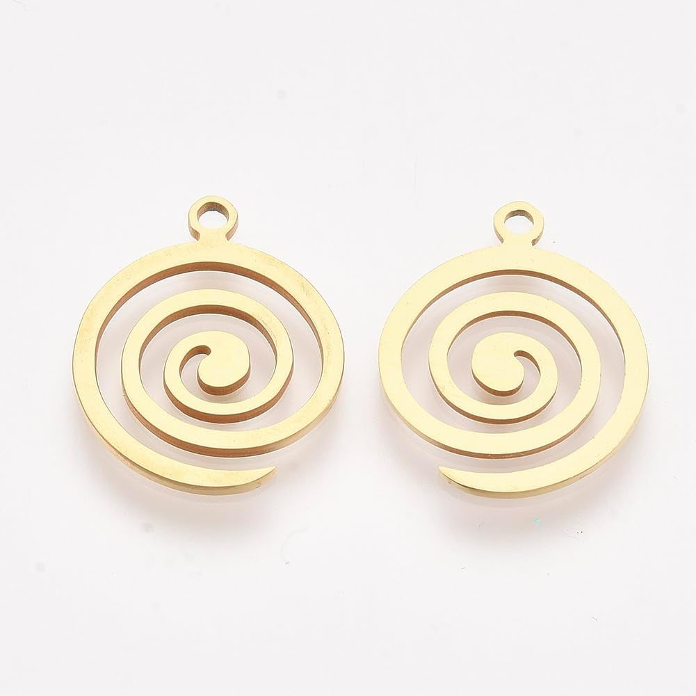 2Pcs 201 Stainless Steel Pendants Jewelry Making Charms Jewelry ...