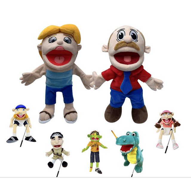 2Pcs 2024 Jeffy Puppet Plush Toy, Jeffy's Family Soft Plush Toy, Hand ...