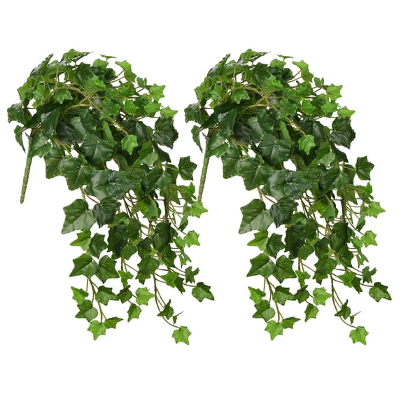 2Pcs 23.6" Plants Artificial Hanging Plants Fake Greenery Faux Ivy Vine ...