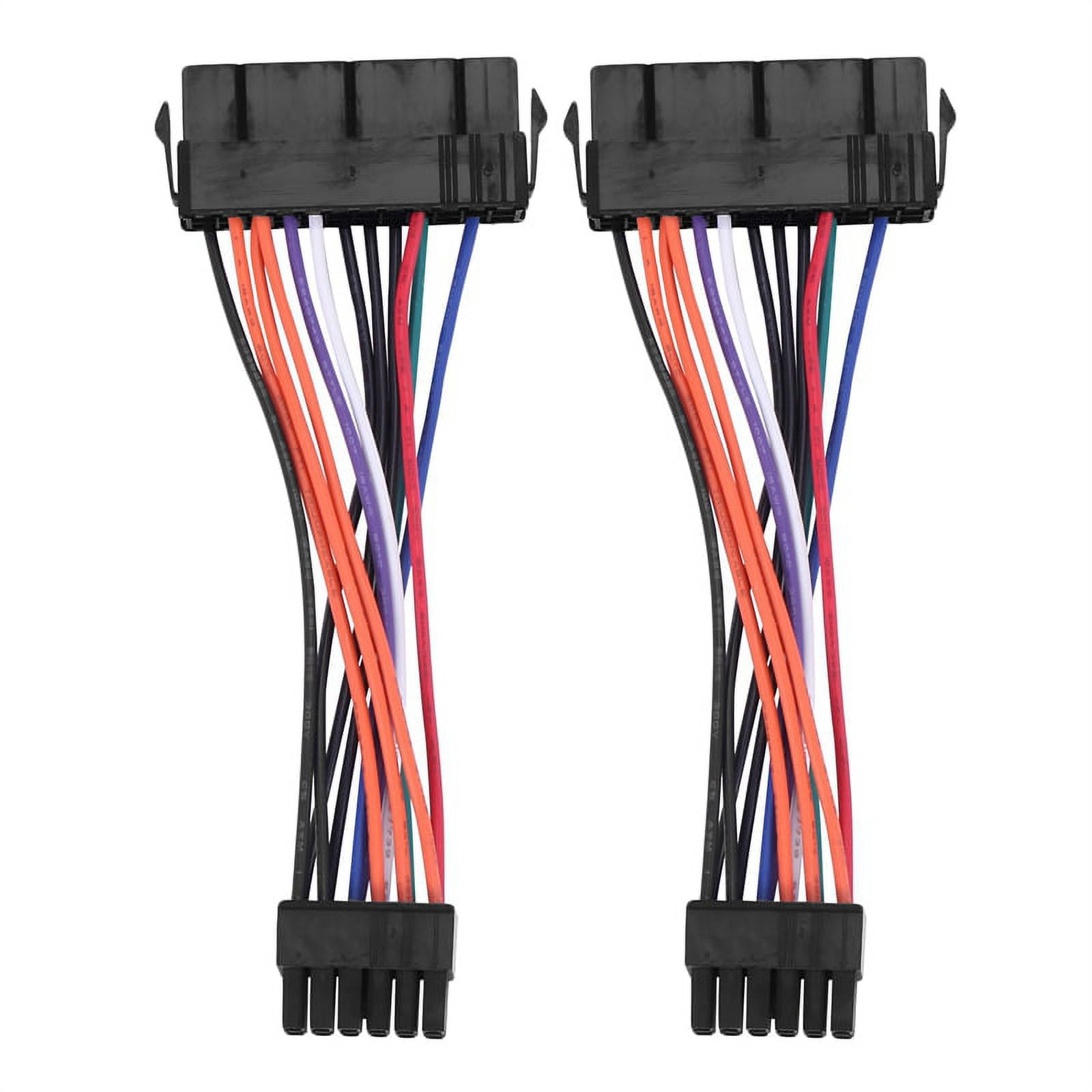 2Pcs 24 Pin to 12 Pin PSU Main Power Supply ATx Adapter Cable for ...