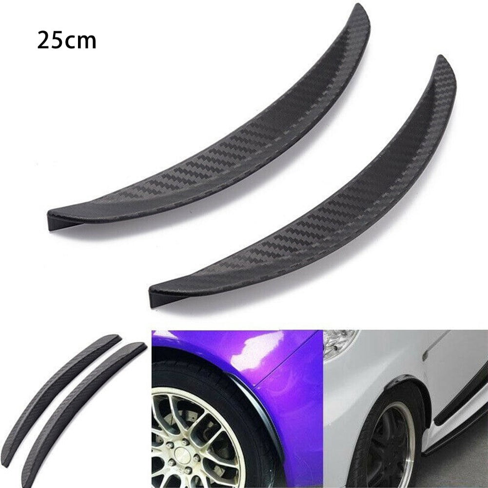 2Pcs 25cm Car Wheel Arch Widening Fender Widening Carbon Fiber Black ...