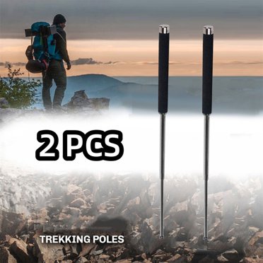 Walking Hiking Stick - Outdoor Trekking Poles Collapsible Retractable ...