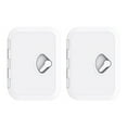2Pcs 270 x 375mm Plastic Anti Aging Ultraviolet White Deck Marine Hatch ...