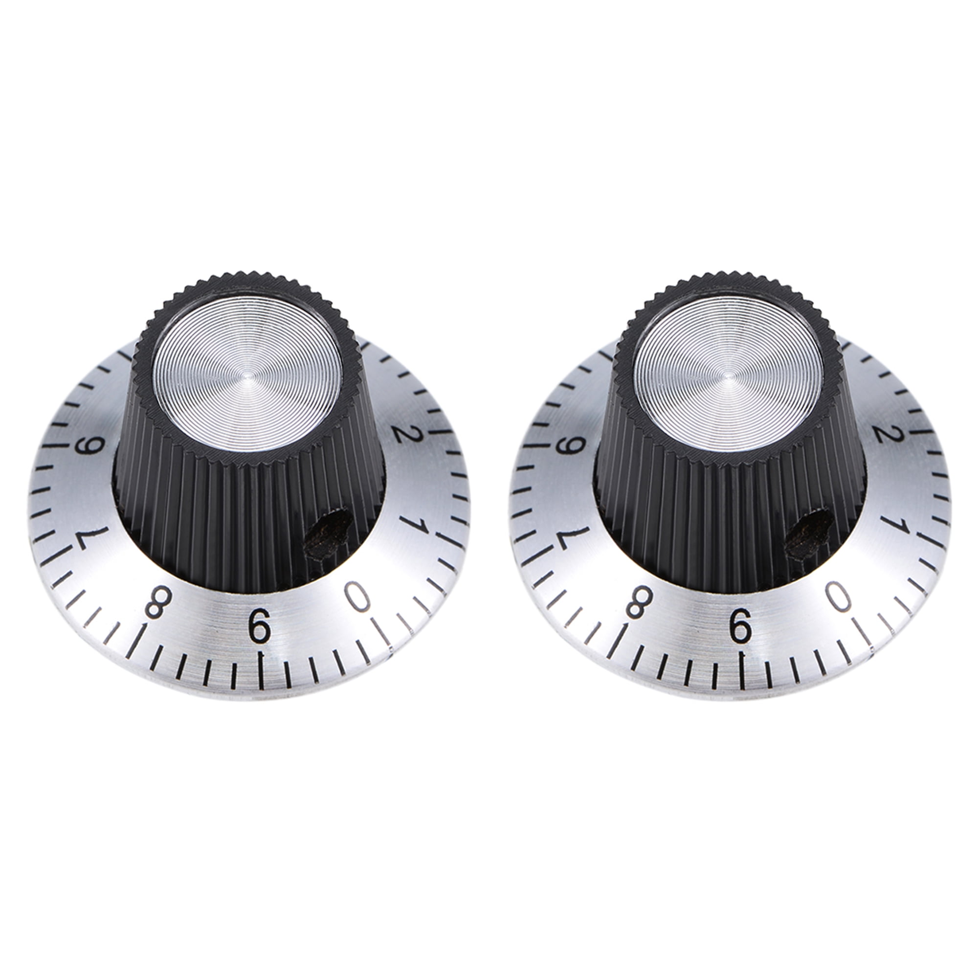 2Pcs 29x18mm Aluminium Alloy Potentiometer Rotary Knob w Dial Face ...