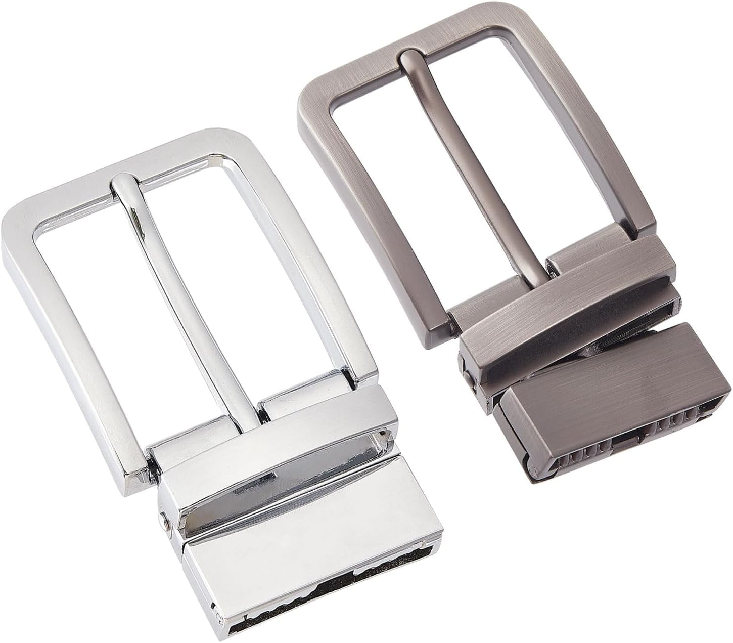 2Pcs 2Colors Reversible Belt Buckle Replacement Alloy Single Prong ...