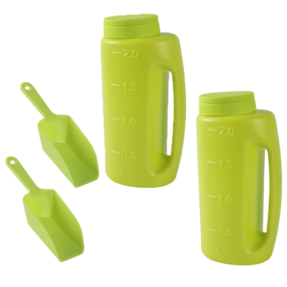2Pcs 2L (70 oz) Hand Held Spreader in Green, Adjustable Hole Size for ...