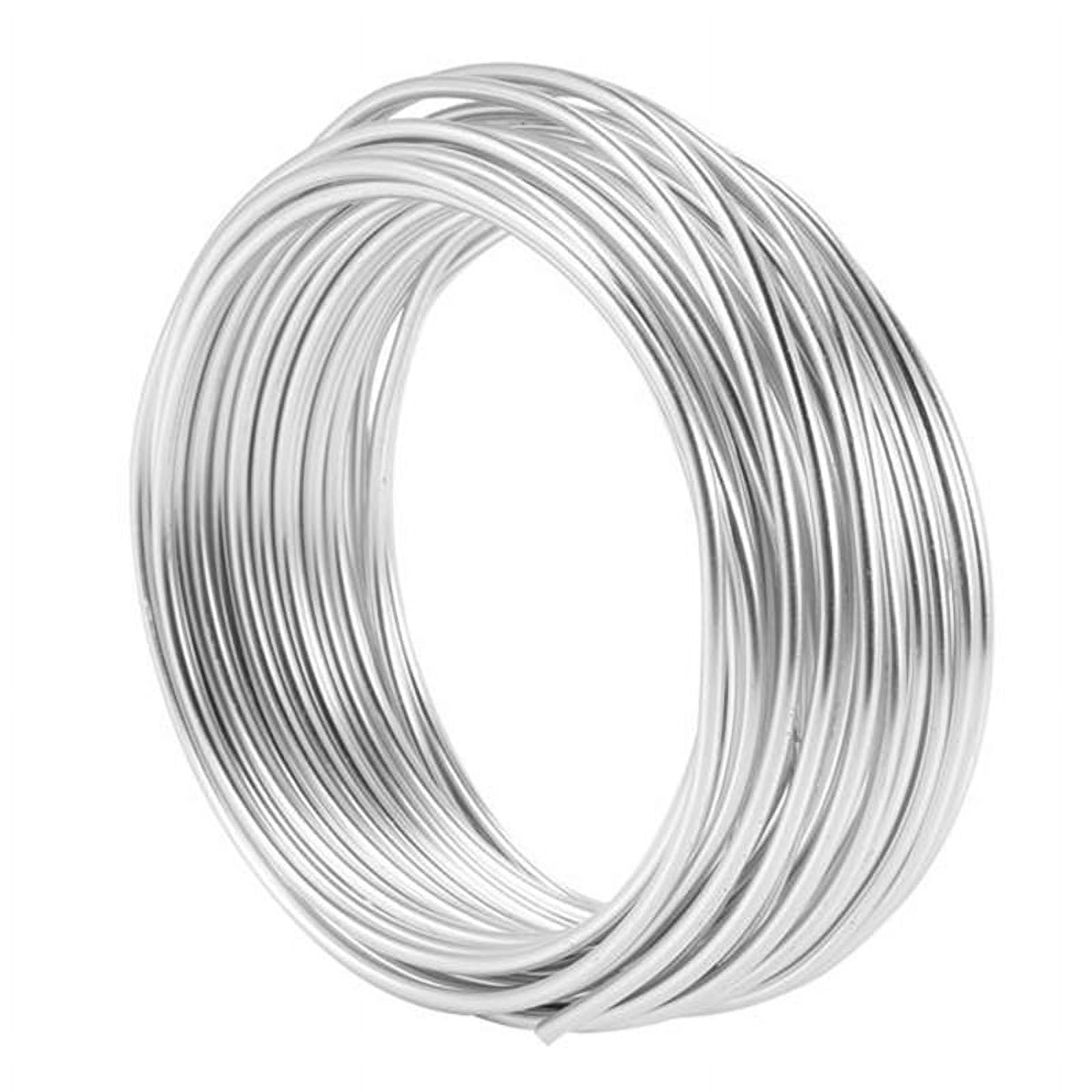 2Pcs 2mm Aluminium Wire 10M Craft Silver Wire for Jewellery Making Clay ...