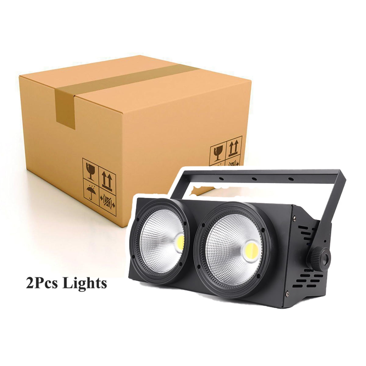 2Pcs 2x100W 2 Eyes LED Audience Lights Cold/Warm white 2in1 COB Leds ...