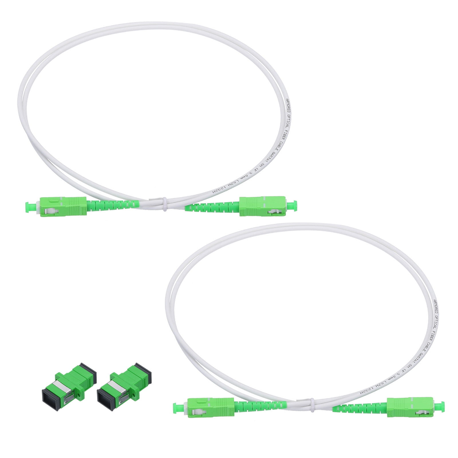 2Pcs 3.3Ft Single Mode Simplex OS2 Fiber Optic Cable LSZH SC/APC-SC/APC ...