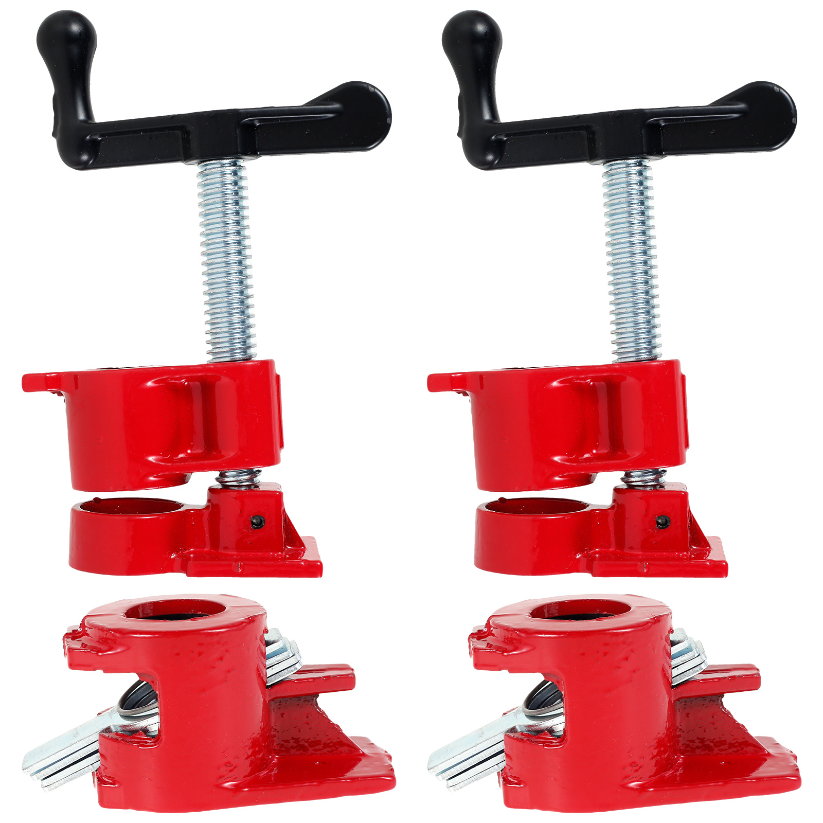 2Pcs 3/4 Inch Pipe Clamps Sturdy Wood Gluing Pipe Clamp Set Adjustable ...