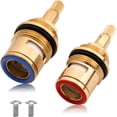 2Pcs 3/4 Mixer Tap Cartridge for Bathroom Kitchen, 1/4 Turn 20 Teeth ...