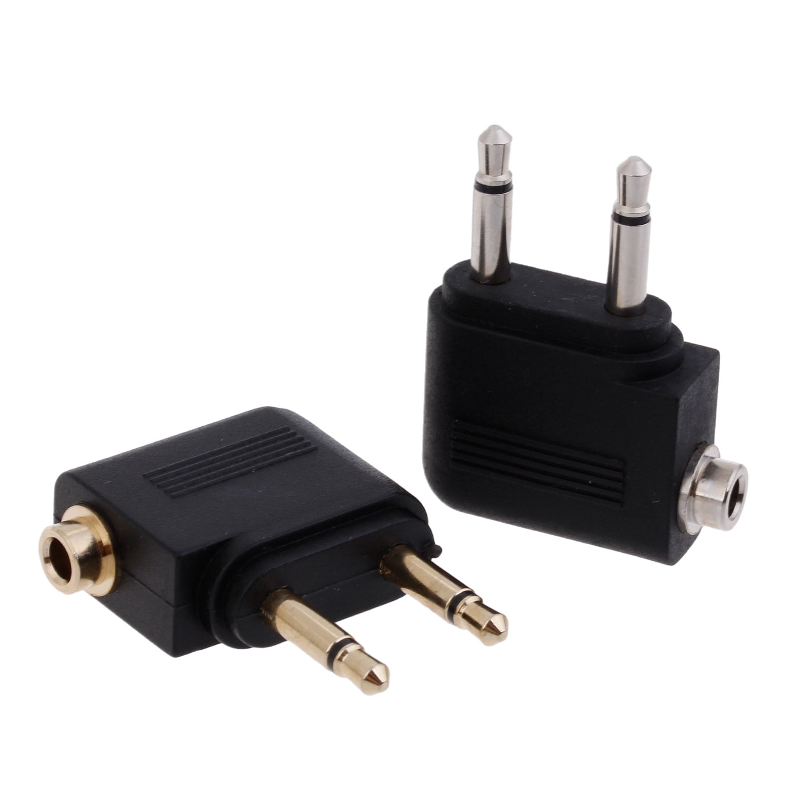 2Pcs 3.5mm Aviation Headphone Mono Converter Travel Airline Aircraft ...