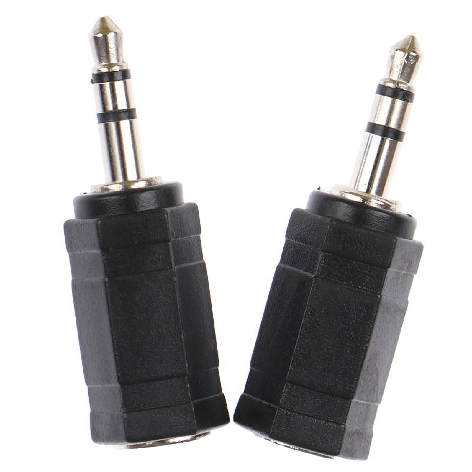 2Pcs 3.5mm male to 2.5mm female stereo audio mic plug adapter mini jack ...