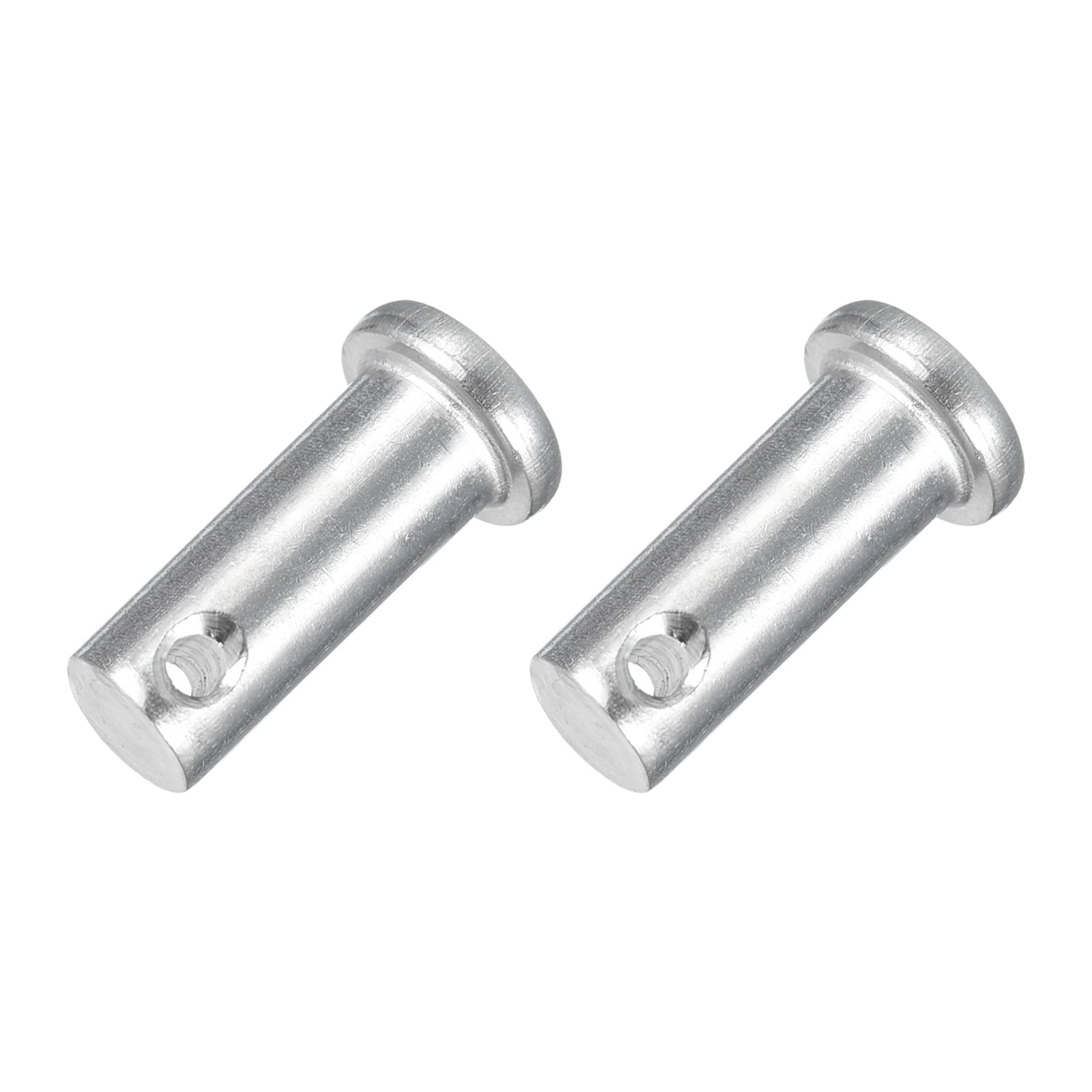 2Pcs 3/8" x 1" Single Hole Clevis Pins, 304 Stainless Steel Flat Head ...