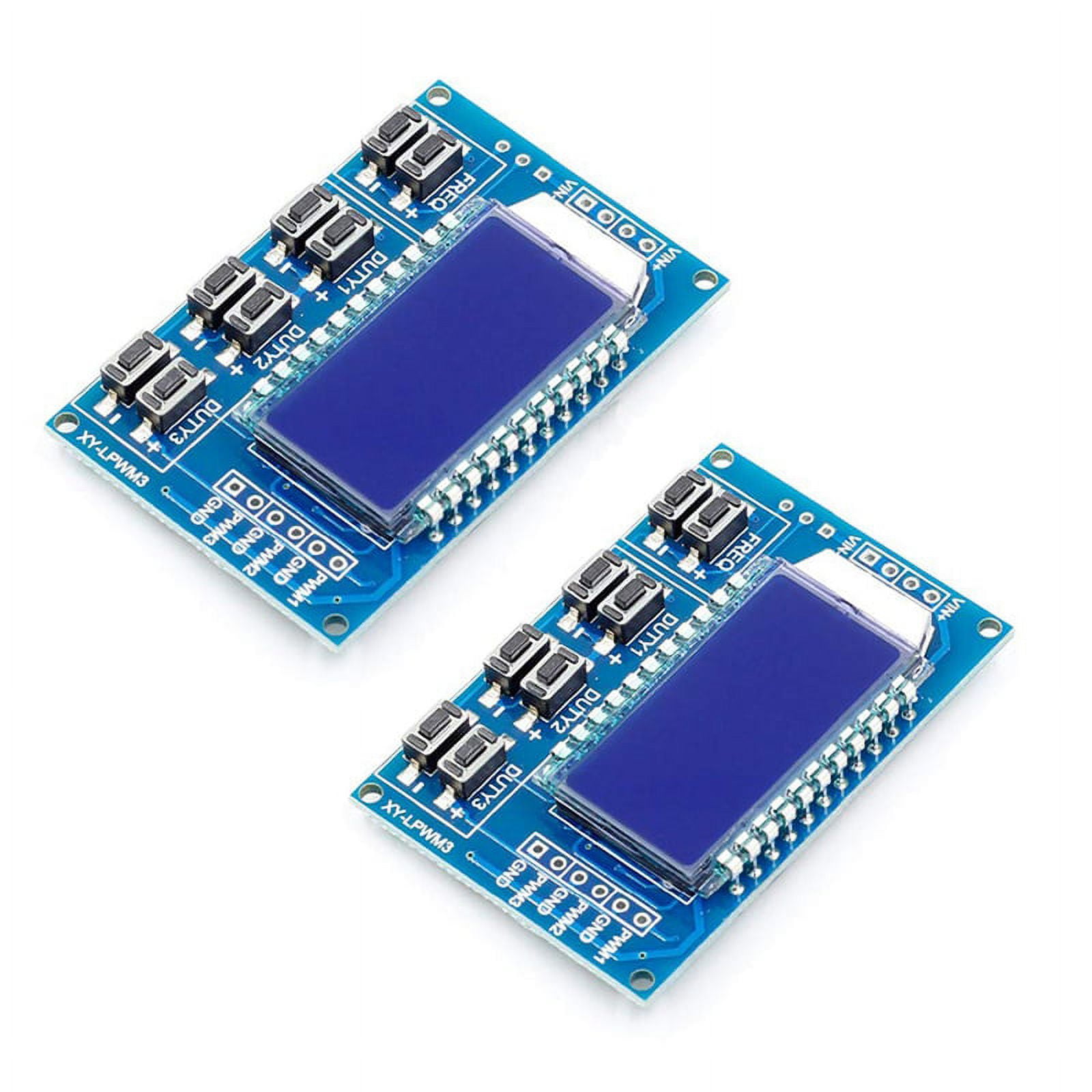 2Pcs 3 Channel PWM Pulse Generator Adjustable Frequency Square Wave Rectangular Wave Signal ...