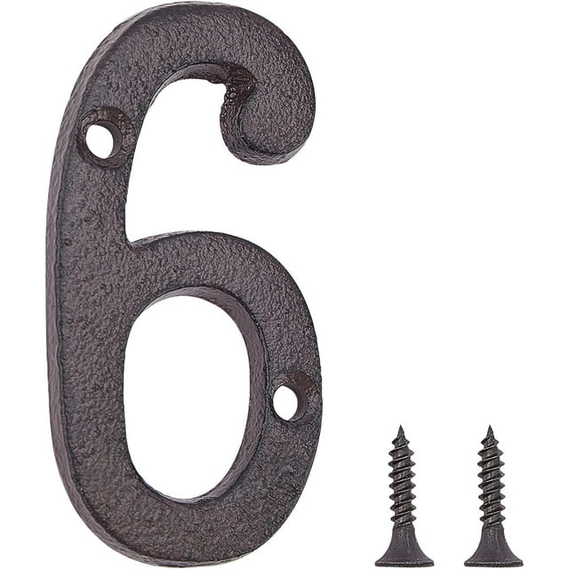 2Pcs 3 Inch Cast Iron House Numbers Metal Home Address Numbers Mailbox ...