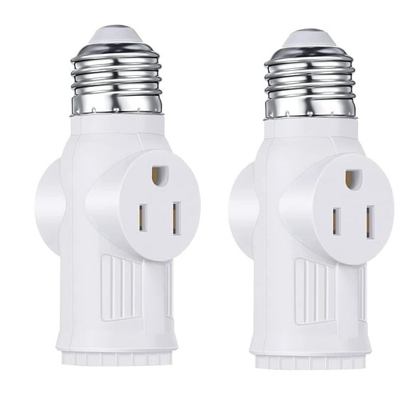 Light Bulb Socket Adapter 3 Prong