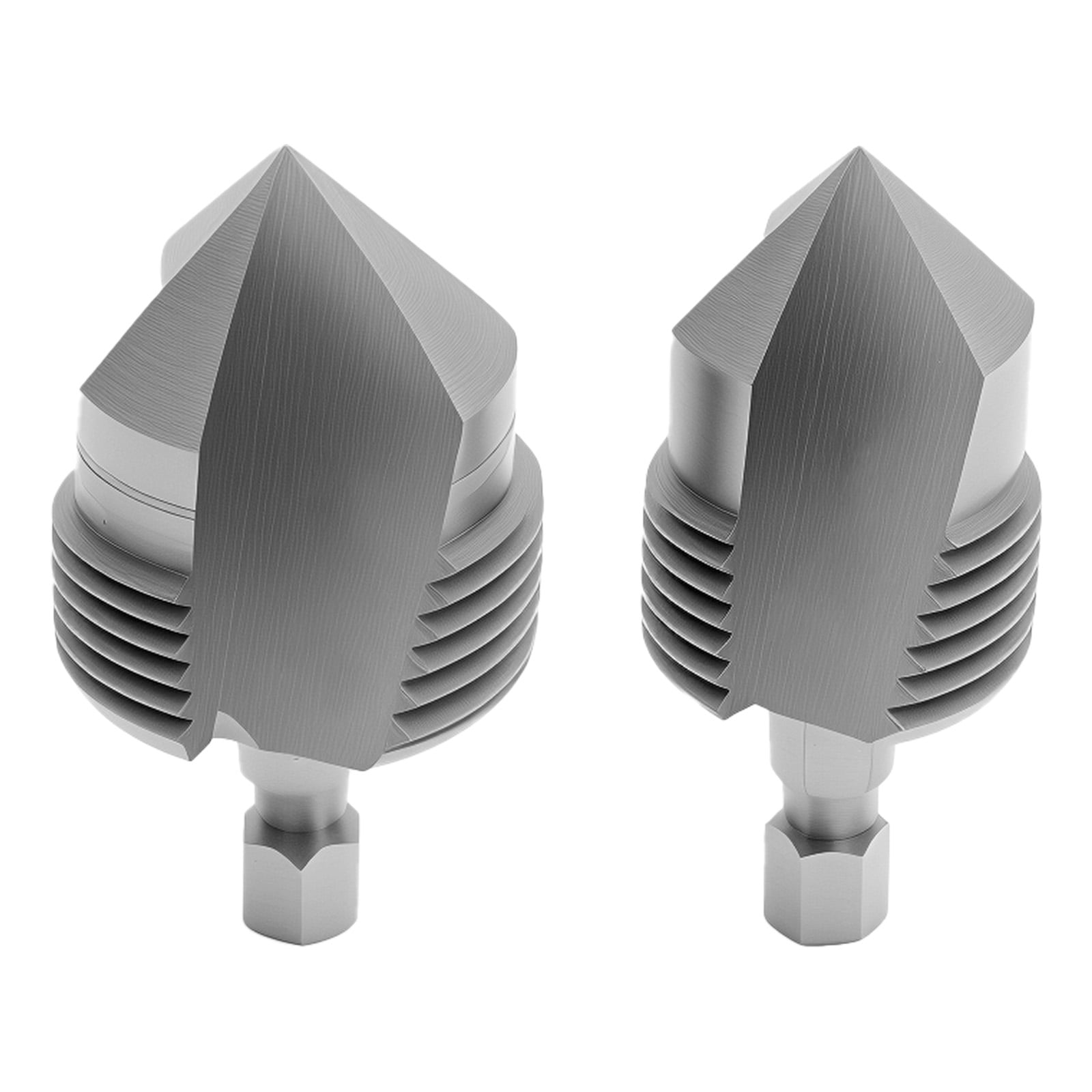 2Pcs 3 in 1 Thread Drill Bit Set Portable PPR Hexagonal 4 Point and 6 ...