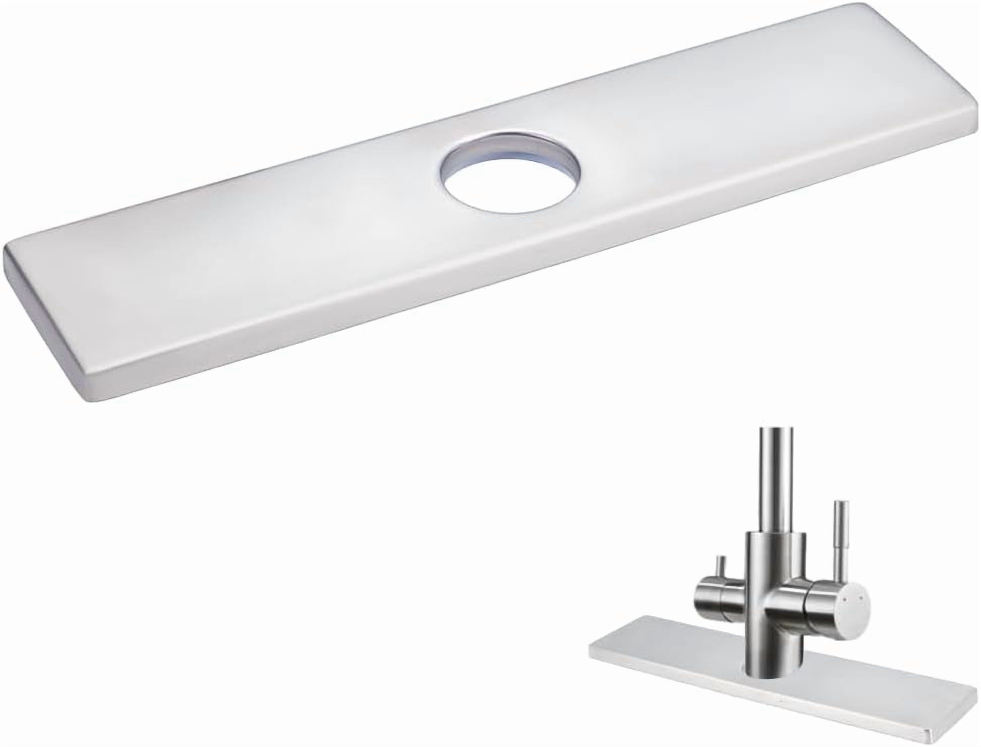 2Pcs 304 Stainless Steel Sink Faucet Base Plate 10 Inch Kitchen Sink ...