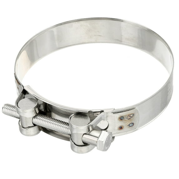 2Pcs 304 Stainless Steel T-Bolt Hose Clamp, Adjustable OD Range 4.1" to ...