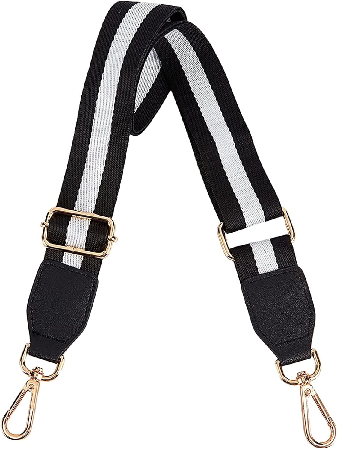 2Pcs 32.72Inch Long Adjustable Polyester Shoulder Strap Black Crossbody ...