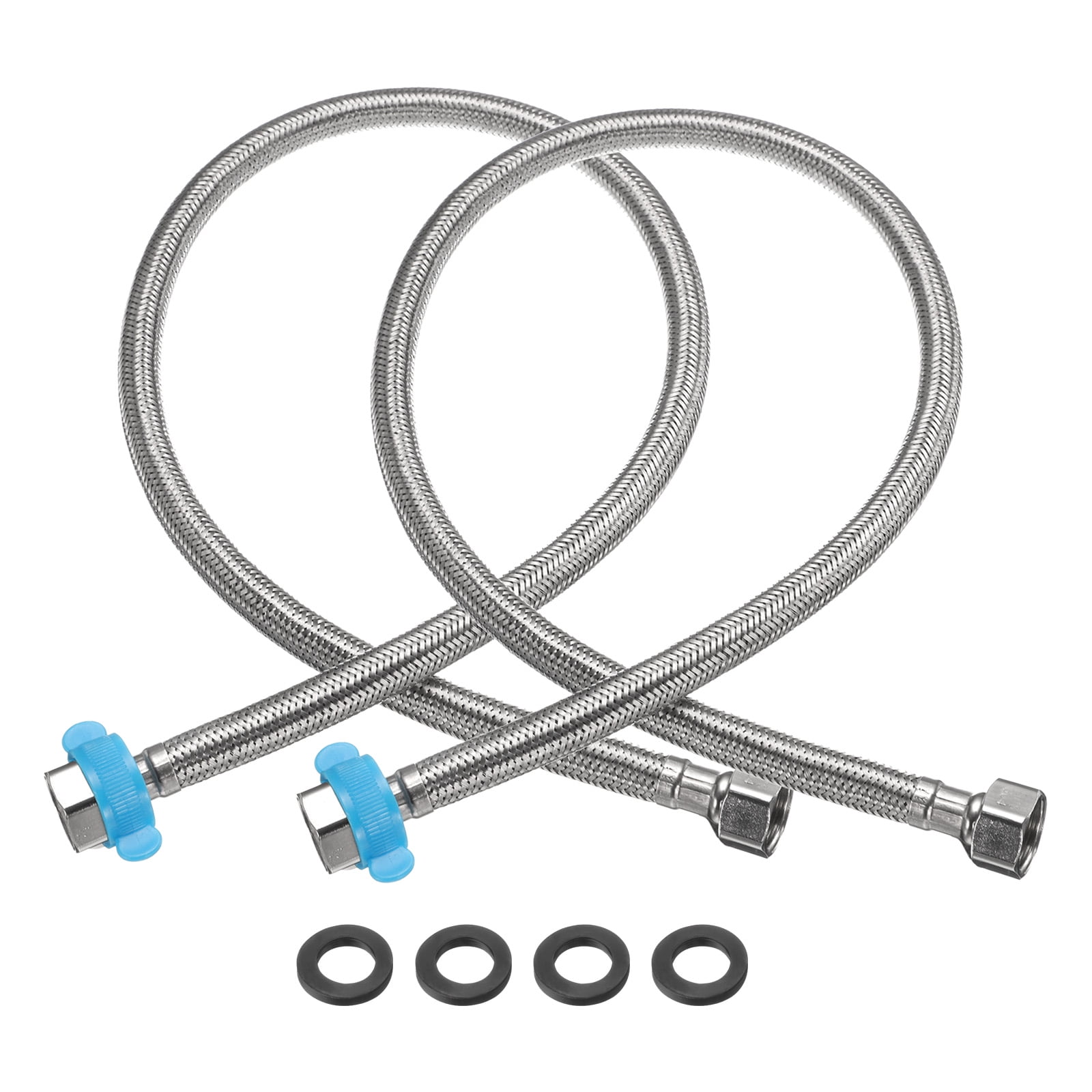 2Pcs 32" Faucet Supply Lines Connector G1/2 Female Compression Thread x ...