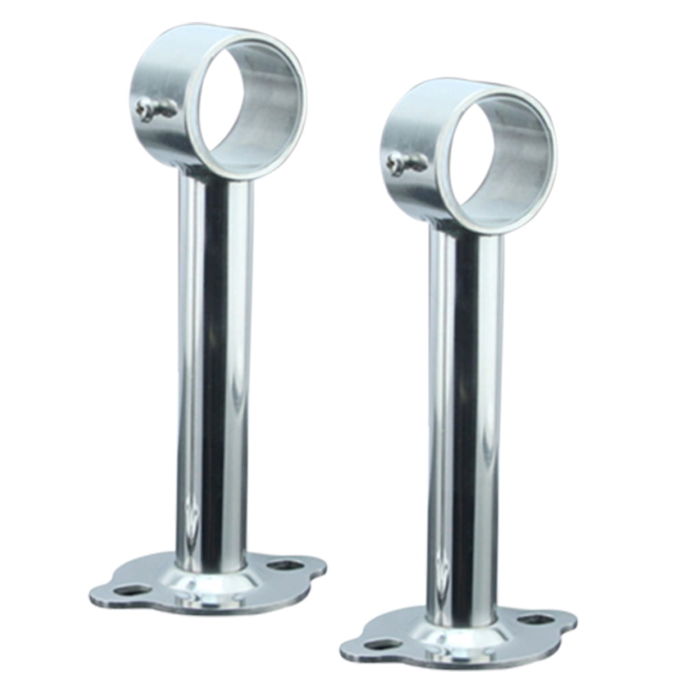 2Pcs 32MM Stainless Steel Closet Rod Bracket Wardrobe Mounting Pipe ...