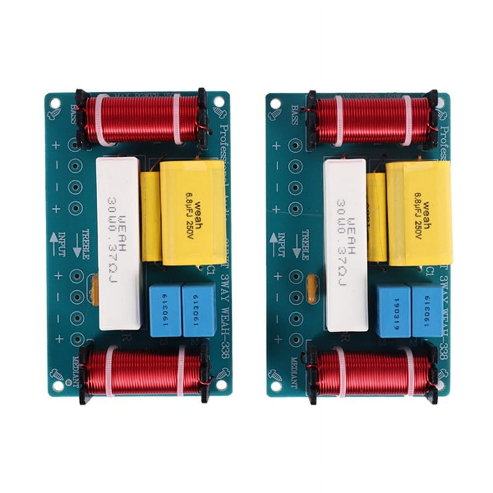 2Pcs -338 3 Way Audio Frequency Divider Treble + Midrange + Bass ...