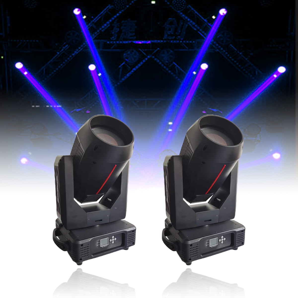 2Pcs 350W Beam Moving Head Light Spot Fixtures For Stage DJ Night Club ...