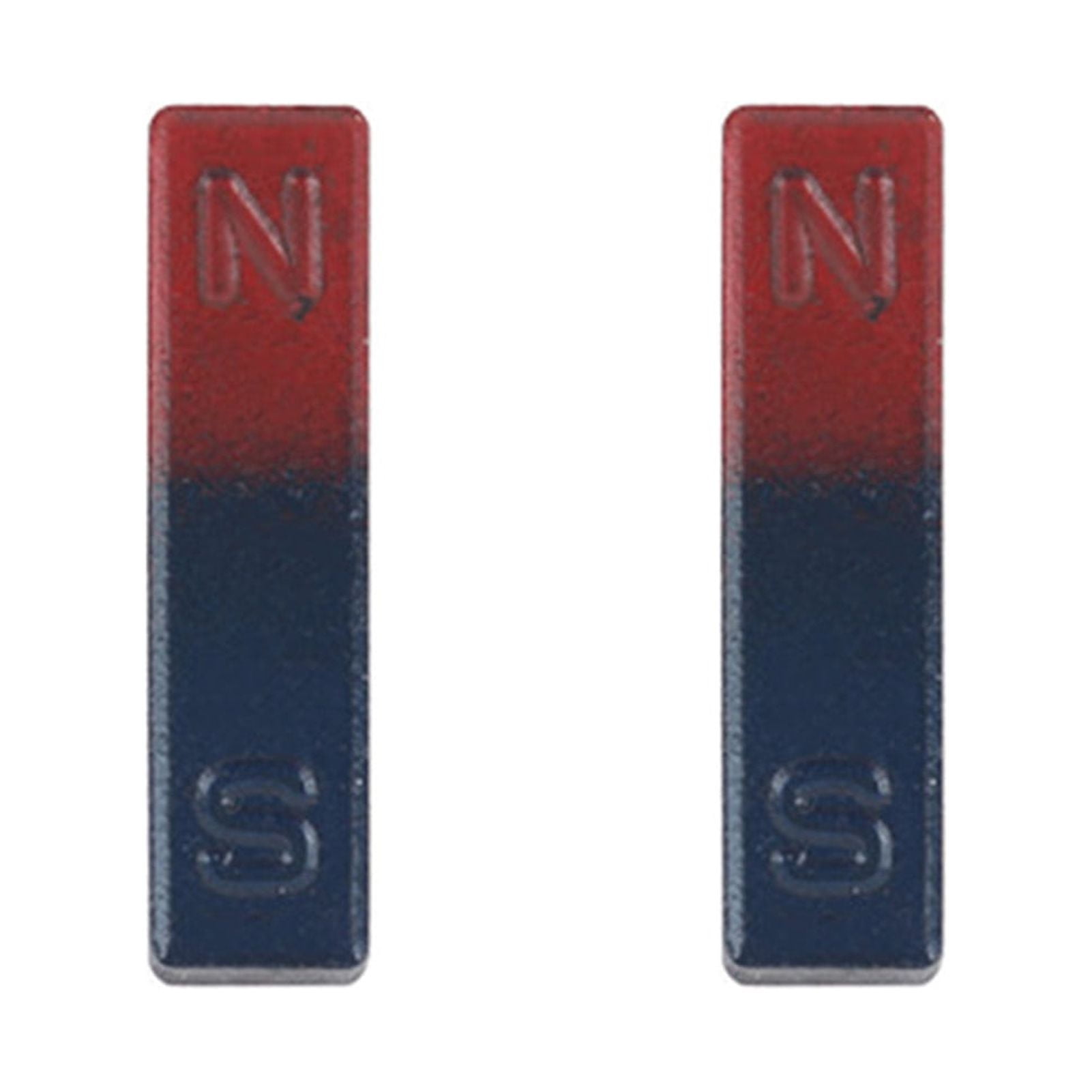 2Pcs 36/70/110/180mm Bar Magnet NS Red Blue Magnetic Field Physical ...