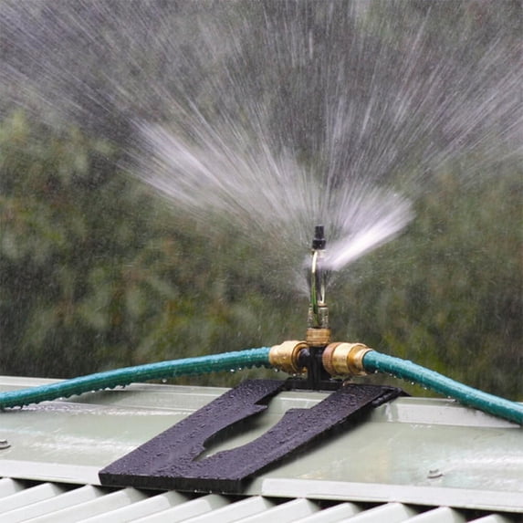 2Pcs 360 Degree Rotating Rooftop Sprinklers for Fire Protection, Lawn ...