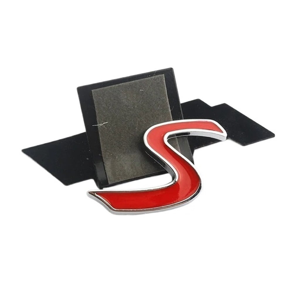 2Pcs 3D Metal Letters Car Front Grille Badge Sticker S Emblem Logo For ...